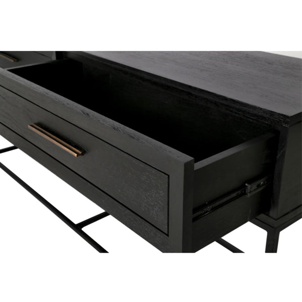 Comoda Side Table | Black – Copper + Pink
